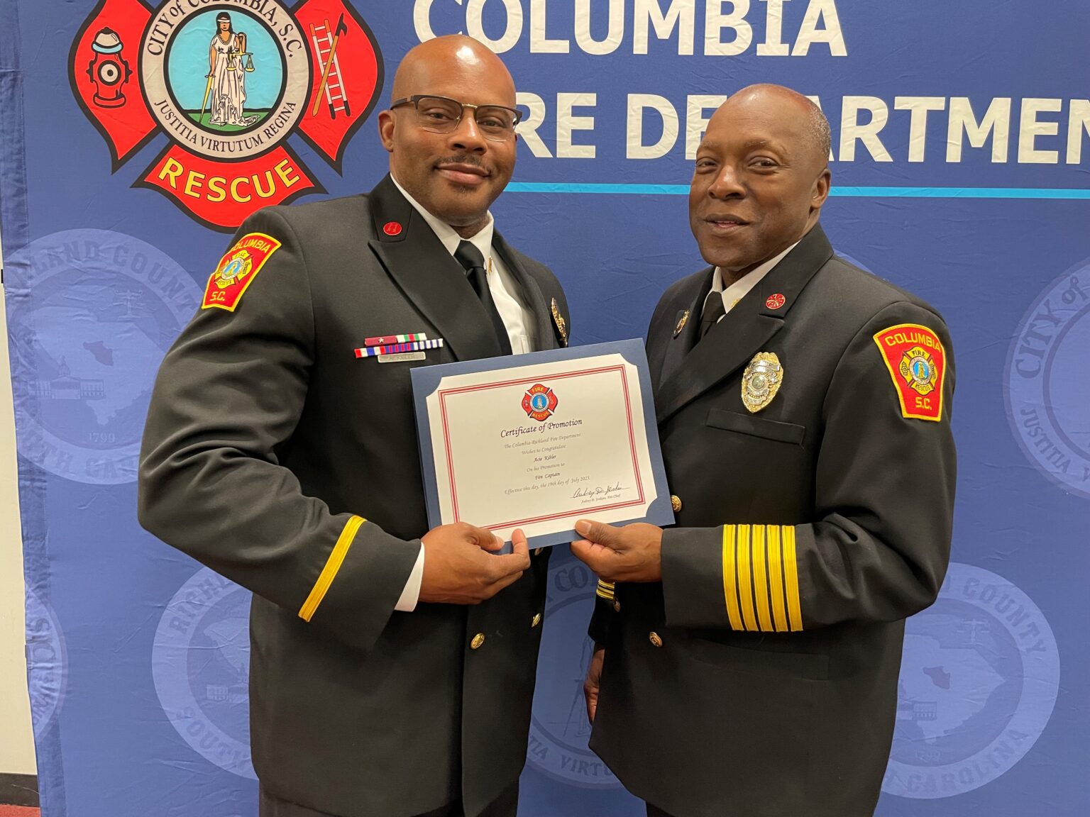 21 CRFD Firefighters Honored at Fall Promotional Ceremony - Columbia ...